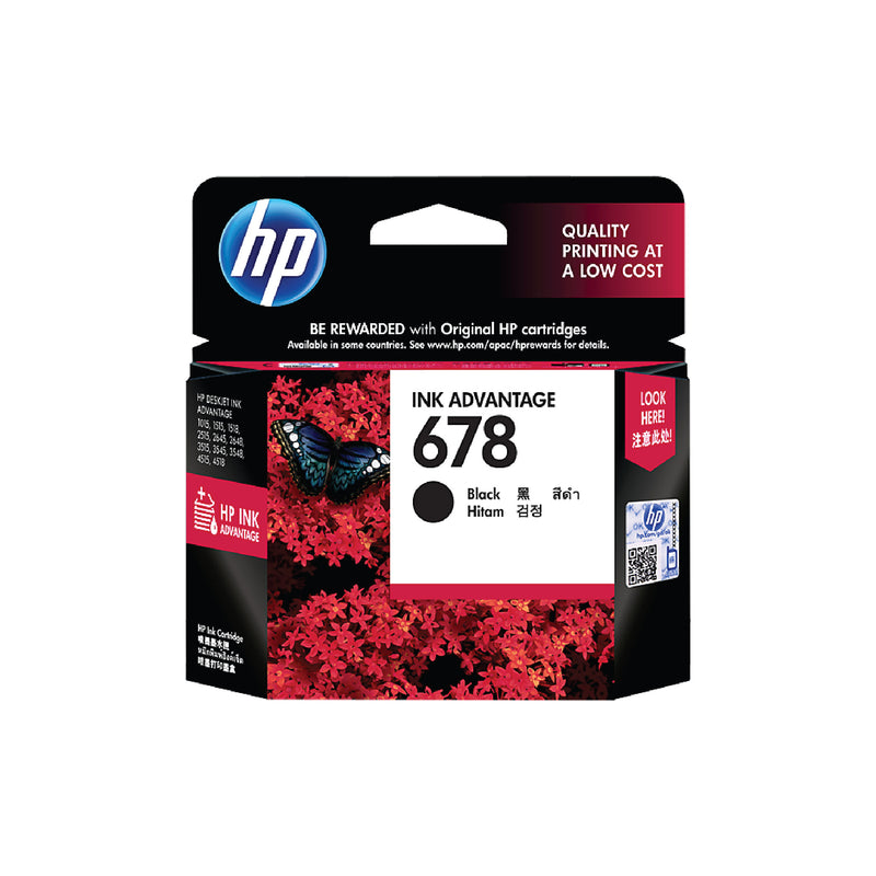 HP 678 Original Ink Advantage Cartridge - Black (CZ107AA)