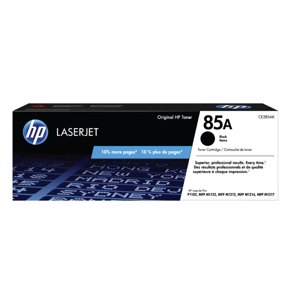 HP 85A Black Original LaserJet Toner Cartridge (CE285A)